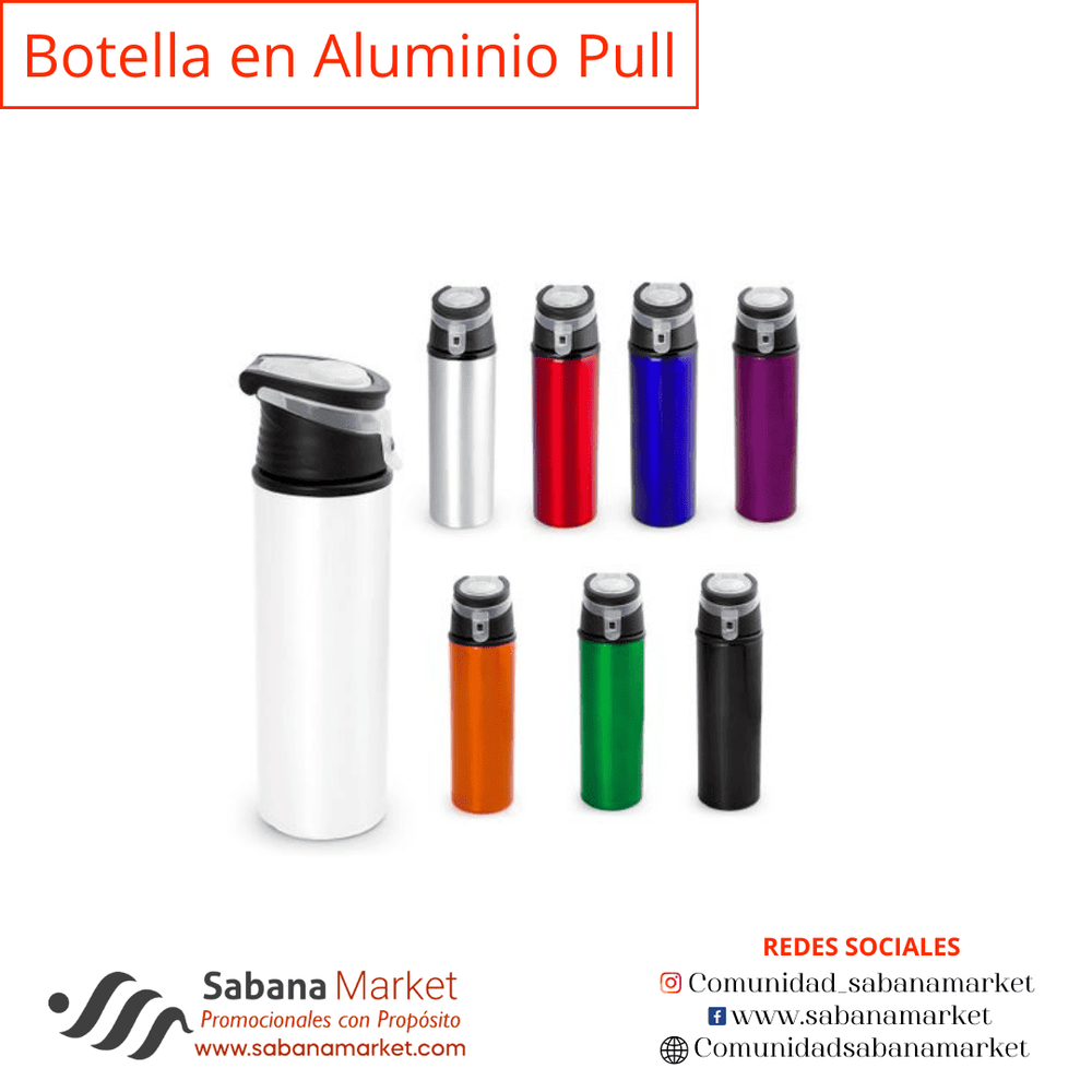 Botella en Aluminio Pull. | Sabana Market